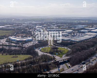 Birstall - March 2022: M62 Motorway and Ikea at junction 27 Stock Photo ...