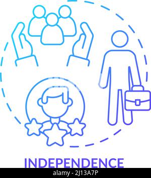 Independence blue gradient concept icon Stock Vector Image & Art - Alamy