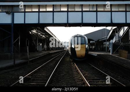 Truro train station cornwall England uk Stock Photo - Alamy