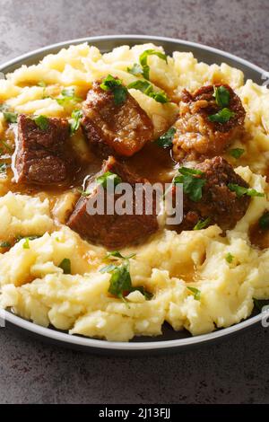 Greek sofrito is a dish consisting of tender cuts of beef slowly ...