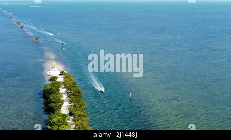 Aerial view of Florida's southwest marina in the United States Stock ...