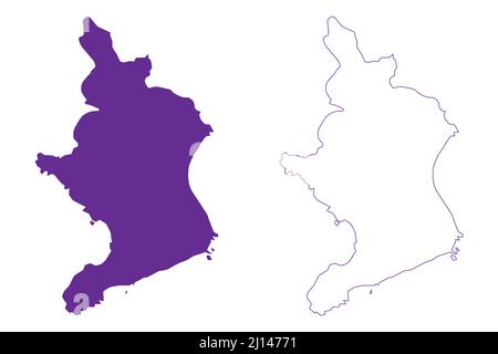 Okinoshima island (Japan, East Asia, Japanese archipelago) map vector ...