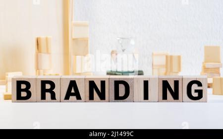 BRANDING word made with building blocks, concept Stock Photo - Alamy