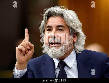 Canadian Heritage Minister Pablo Rodriguez rises during Question Period ...