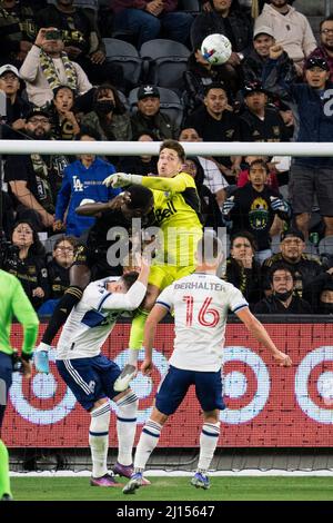 Vancouver Whitecaps goalkeeper Thomas Hasal leaves the field with an ...