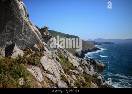 Facho de Donon cliffs in Pontevedra, in Galicia, Spain Stock Photo - Alamy