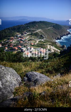 View of the Costa de la Vela and the Cies Islands from the viewpoint or ...