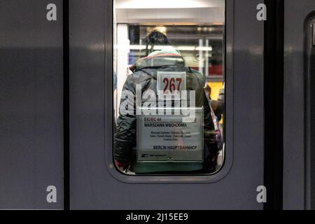The Warsaw Central train station is seen with the Varso tower in the ...