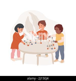 Building STEM projects isolated cartoon vector illustration Stock ...