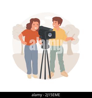 Filmmaking class isolated cartoon vector illustration Stock Vector ...