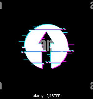Arrow cursor glitched symbol in Pop art and glitch style. Mixed modern ...