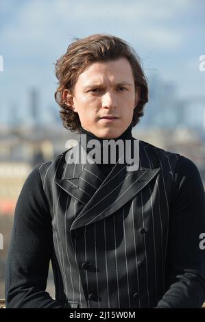 Actor Tom Holland at photocall film Spiderman: Brand New Day in Madrid ...