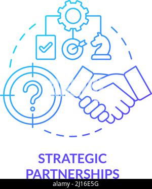 Partnerships blue gradient concept icon Stock Vector Image & Art - Alamy