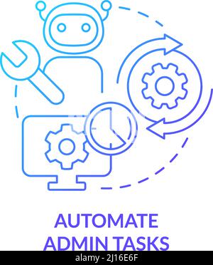 Automate admin tasks concept icon Stock Vector Image & Art - Alamy