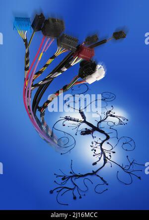 complex wiring harness for car building industry Stock Photo - Alamy