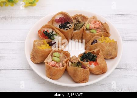 Okowa (Steamed Sticky Rice) Inari-sushi, Japanese Food Stock Photo - Alamy