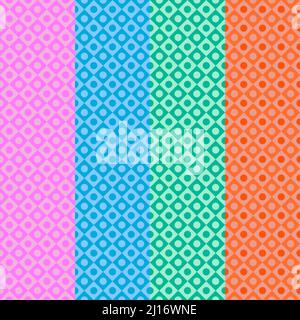 Vector Seamless Pattern : 4 column of different colors pattern with ...