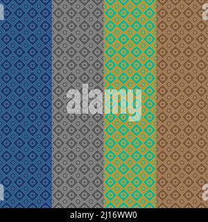 Vector Seamless Pattern : 4 column of different colors pattern with ...