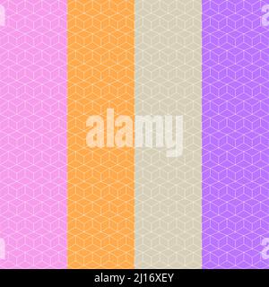 Vector Seamless Pattern : 4 column of different colors pattern with ...