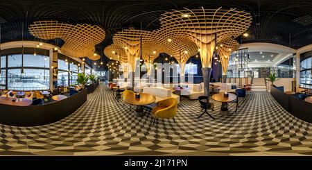 360° view of MOSCOW, RUSSIA - NOVEMBER, 2021: spherical seamless hdr ...