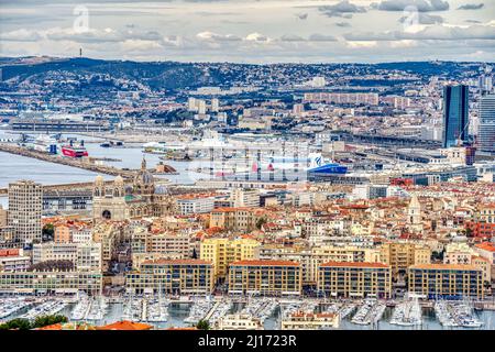Marseille landmarks, HDR Image Stock Photo - Alamy