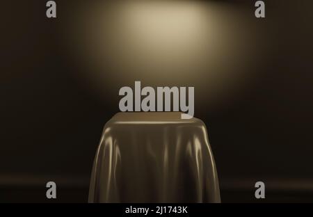 Blank Or Empty Cosmetic Podium Dimmed Background Dark Colors Abstract ...