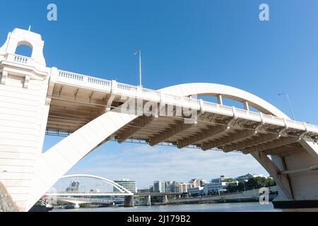 Brisbane River and Merivale Bridge, Brisbane, Queensland, Australia ...