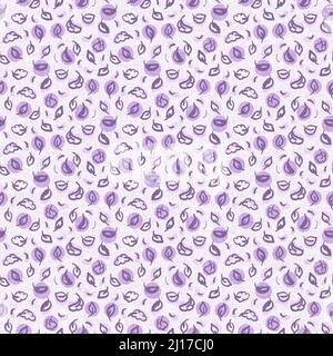 Gender neutral floral seamless raster background. Simple whimsical ...