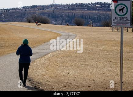 Signs Bowmont Park Calgary Alberta Stock Photo - Alamy