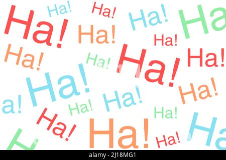 Comic lettering HA-HA on white background - Vector Stock Photo - Alamy