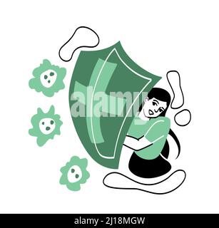 People with shields protecting Stock Vector Image & Art - Alamy