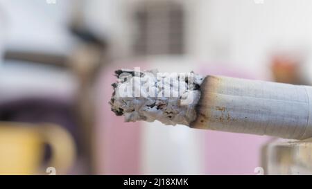Selective focus shot of a cigarette filter thrown in the nature Stock ...
