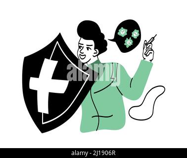 People with shields protecting Stock Vector Image & Art - Alamy