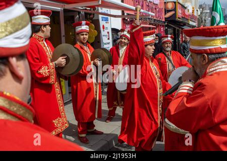 Turkey. Traditional Ottoman Marching band playing at a festival in ...