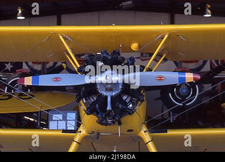 Boeing N2S Stearman (PT-17) cockpit and instrument panel Stock Photo ...