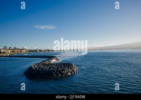Maui, Hawaii, USA - July 2021 - Panoramic view of the Ma'alaea Harbor ...