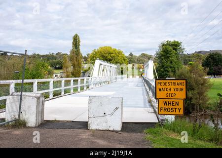 Bendemeer Timber and Steel Truss Bridge over the Macdonald River Stock ...