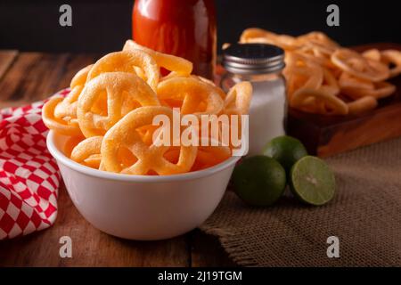 Chicharrones de Harina. Also known as duros, duritos, Mexican wheel ...