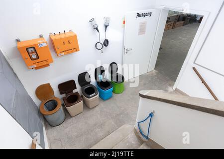 Schweinfurt, Germany. 22nd Mar, 2022. In one room of the German Bunker ...