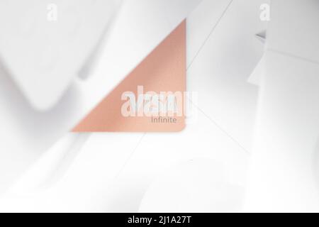 Illustrative editorial photograph of Revolut Visa Infinite card Stock ...