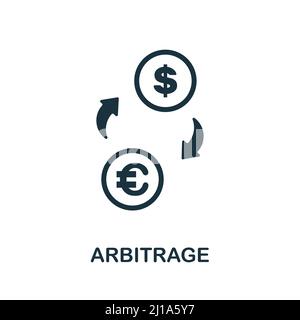 Arbitrage flat icon. Colored element sign from auditors collection ...