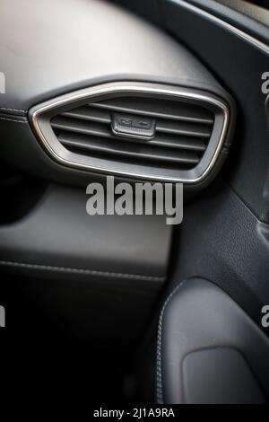 Modern car air vents on the dashboard Stock Photo - Alamy