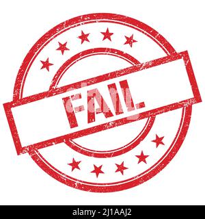 FAIL text written on red trapeze stamp sign Stock Photo - Alamy