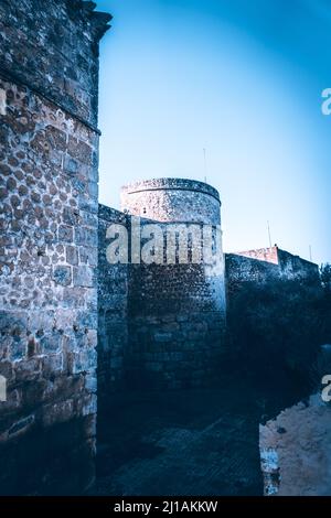 A vertical shot of the Niebla Castle in Spain Stock Photo - Alamy
