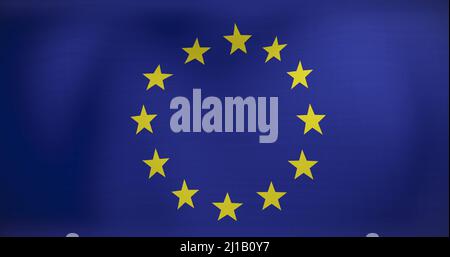 Image of moving and floating flag of eu Stock Photo - Alamy