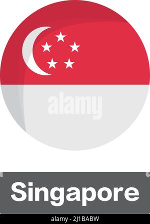 Singapore map icon. Republic of Singapore. Editable vector Stock Vector ...