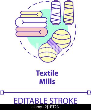 Cotton processing icon. Outline cotton processing vector icon for web ...