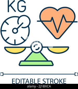 hypertension obesity overweight color icon vector. hypertension obesity ...