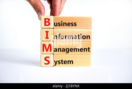BIMS, Business information management system symbol. Concept words BIMS ...