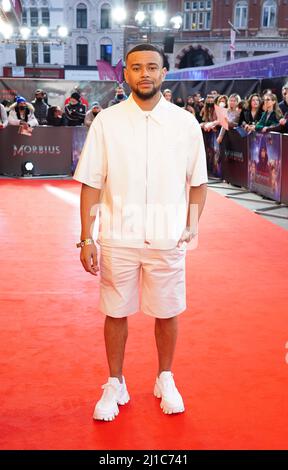 Wesley Nelson attends the UK fan screening of Morbius, at the Odeon ...